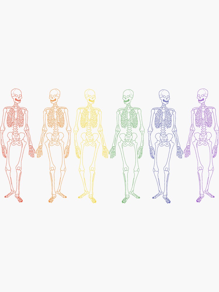 "rainbow skeletons halloween" Sticker for Sale by abigailscherer ...