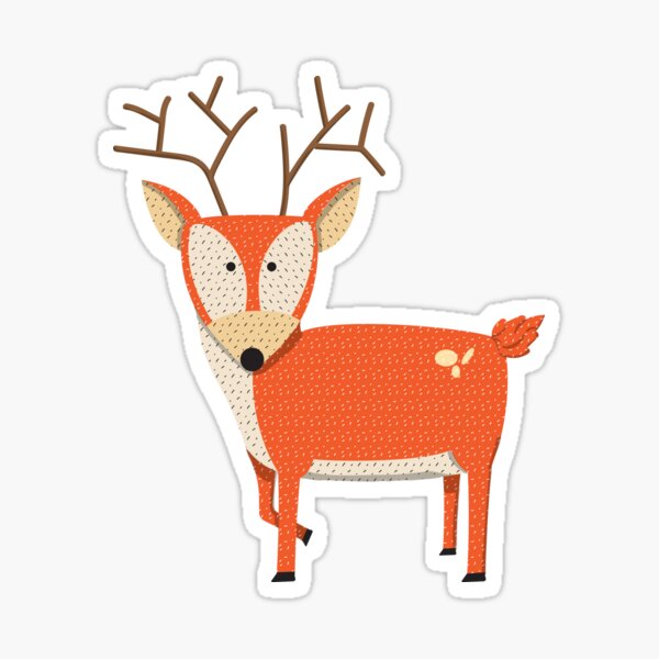"Cute Reindeer" Sticker for Sale by AkelaDarkWolf | Redbubble
