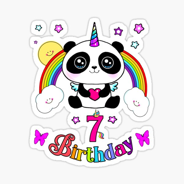 "7th Birthday Shirts" Sticker for Sale by MMG-Designs | Redbubble