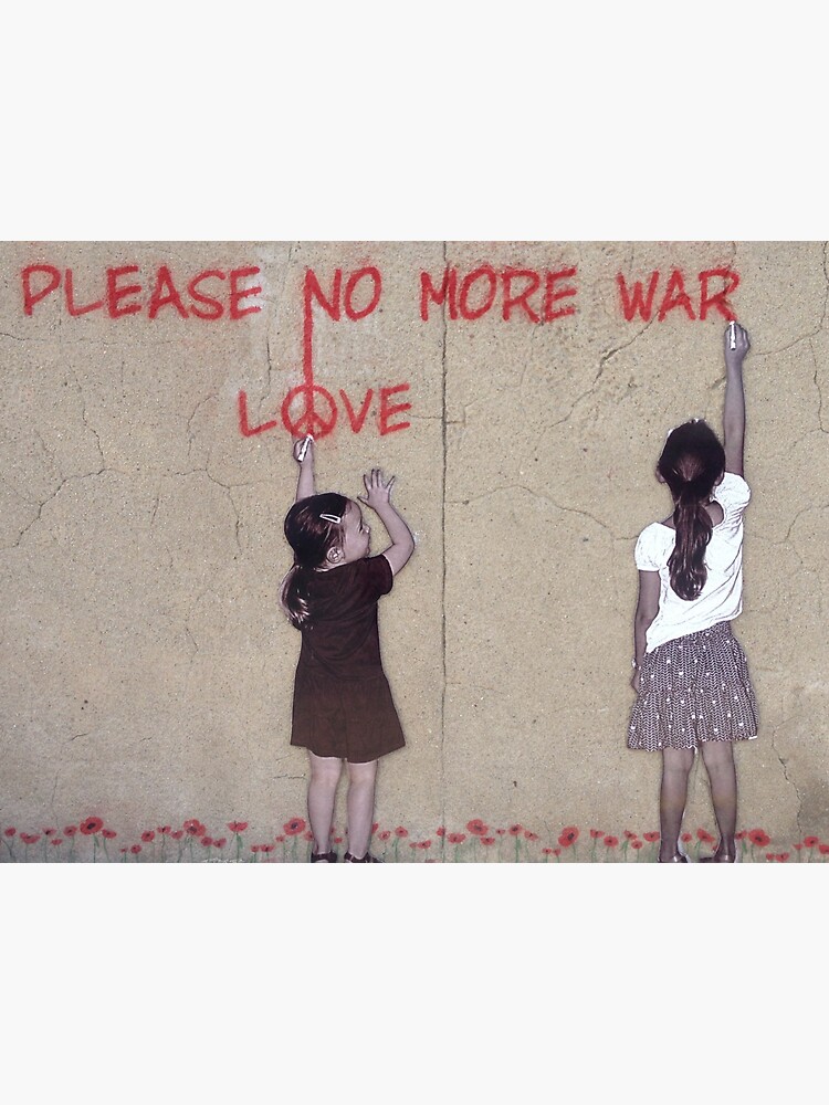 "Please No More War - Love Street Mural" Sticker for Sale by The-Pop ...