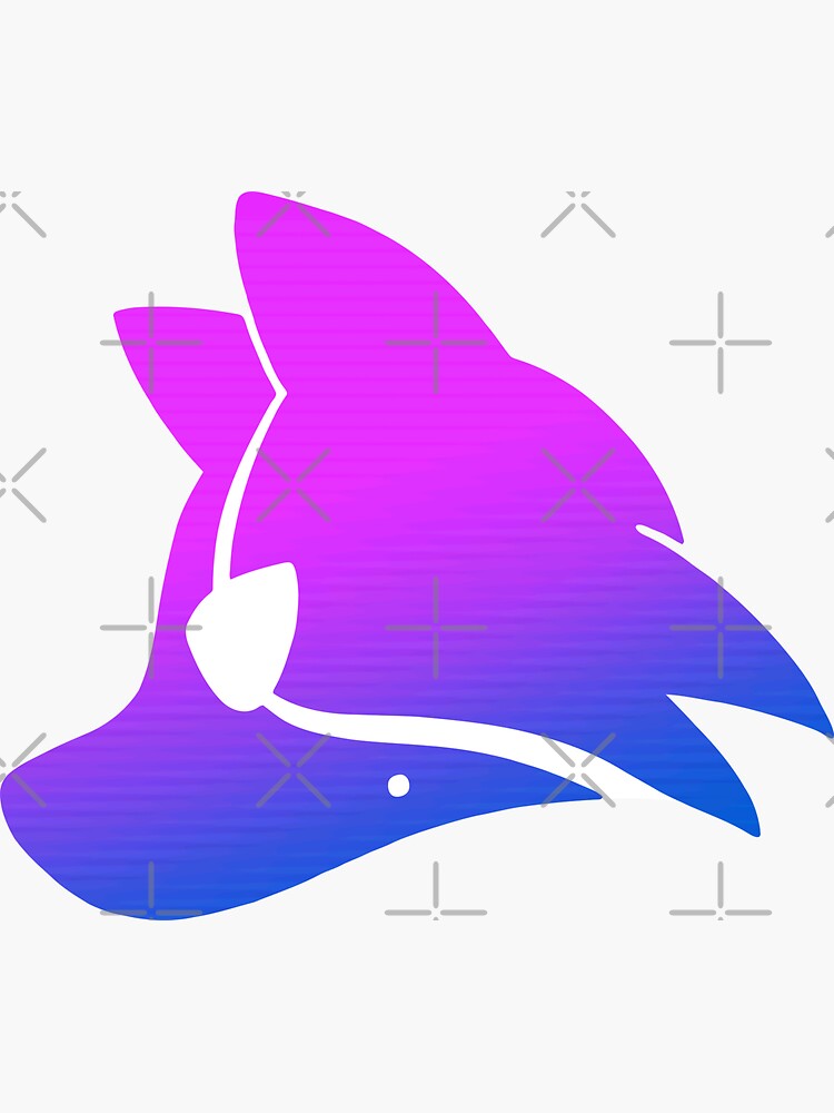 "Neon Wolf Logo" Sticker by kbbbles | Redbubble