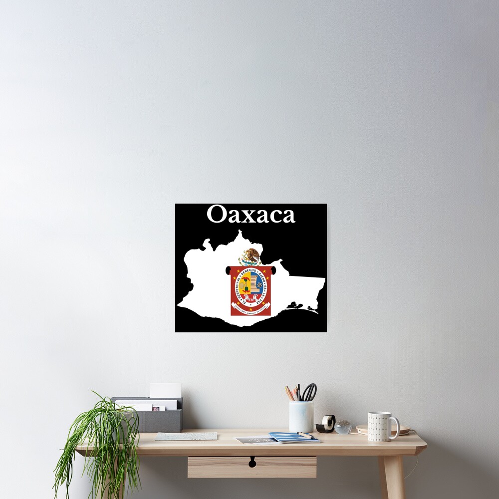 "Oaxaca State Map Flag, Mexico" Poster by marosharaf | Redbubble