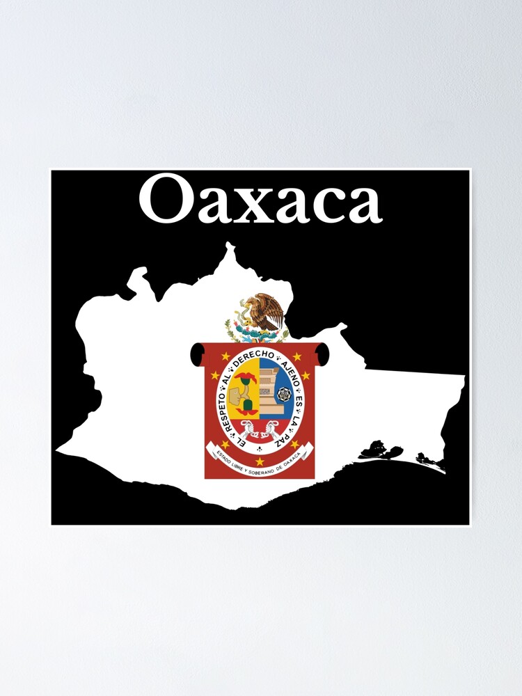 "Oaxaca State Map Flag, Mexico" Poster for Sale by marosharaf | Redbubble