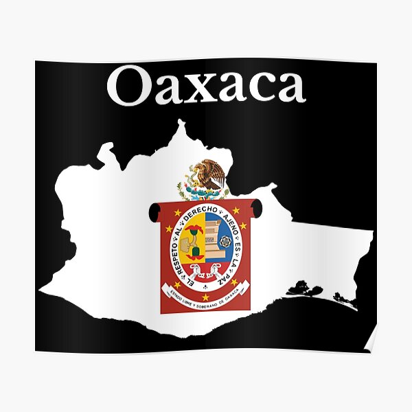 "Oaxaca State Map Flag, Mexico" Poster by marosharaf | Redbubble