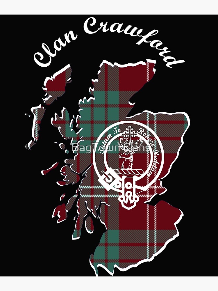 "Clan Crawford Scotland Map Crest" Poster by ljrigby | Redbubble