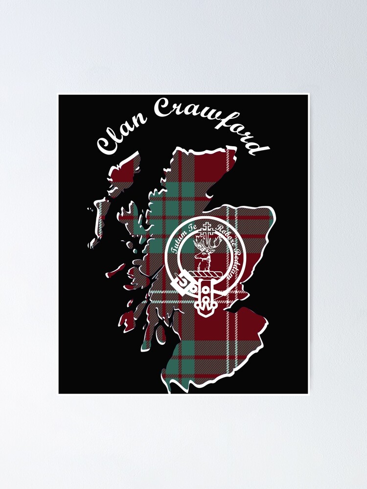"Clan Crawford Scotland Map Crest" Poster by ljrigby | Redbubble