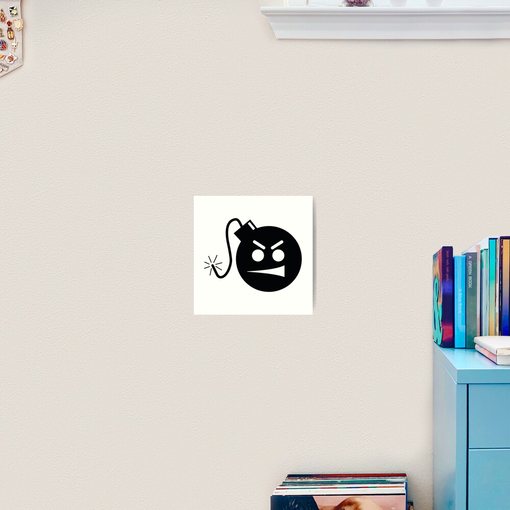 "Serious Sam Bomb Black And White" Art Print by InfinitelyWavey | Redbubble