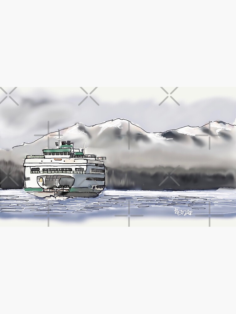 "Washington State Ferry" Art Print by Reidar2020 | Redbubble