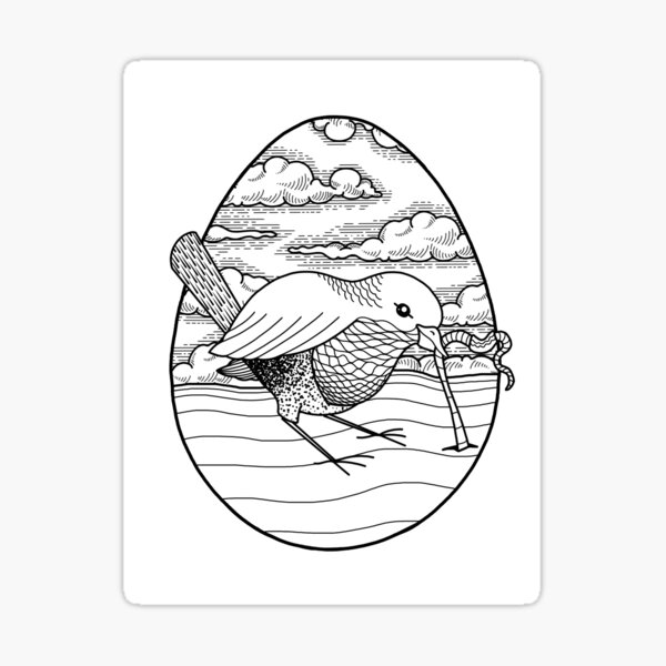 "Early Bird" Sticker by LeahTattau | Redbubble