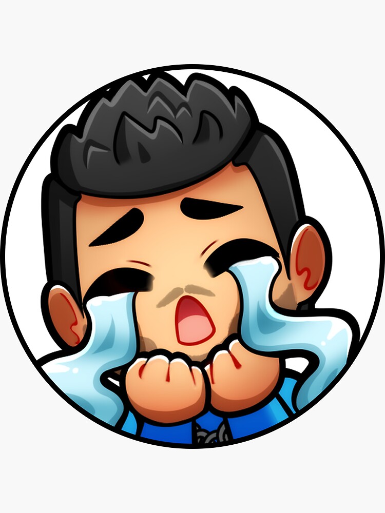 "Shadow Cry Emote - White" Sticker for Sale by Shadowgam3rx | Redbubble