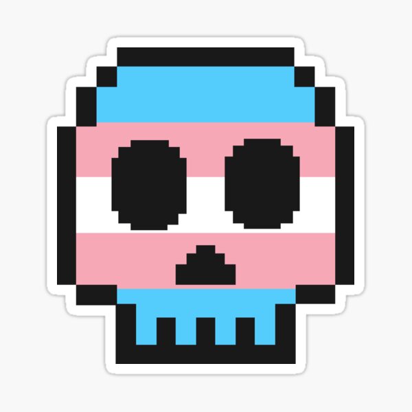 "Trans Halloween Skull" Sticker for Sale by calliamoy | Redbubble