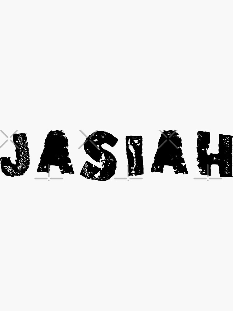 "Jasiah Stamp Text " Sticker by niarodriguez | Redbubble