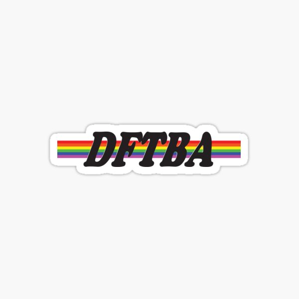 "DFTBA Retro Rainbow" Sticker for Sale by AlannahRose | Redbubble