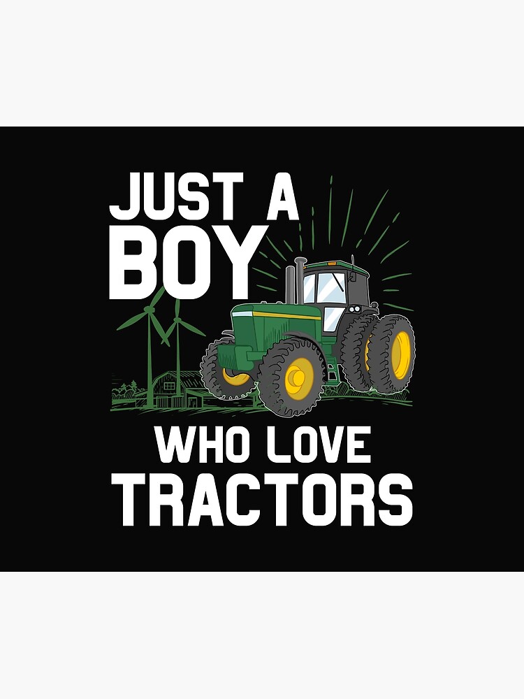 "Just A Boy Who Loves Tractors print Farming Gift Toy Farmer graphic ...