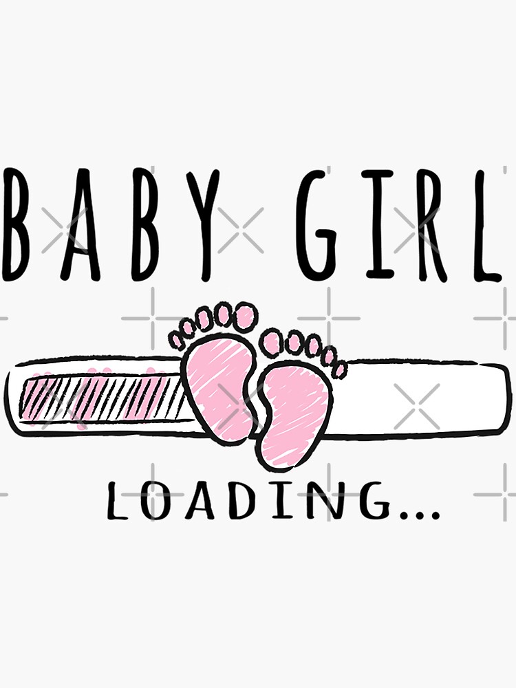 "Baby Girl loading" Sticker for Sale by yassinehelal | Redbubble