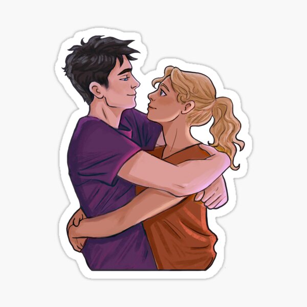 "Percabeth hug" Sticker by KarenDelaVegart | Redbubble