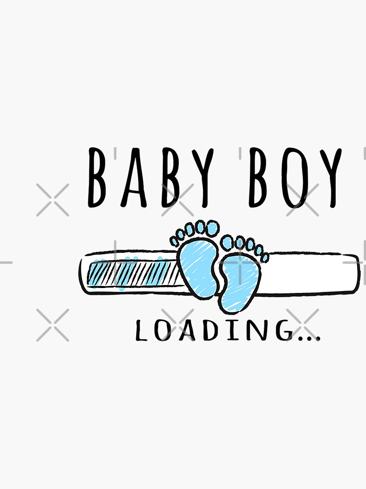 "Baby boy loading" Sticker for Sale by yassinehelal | Redbubble