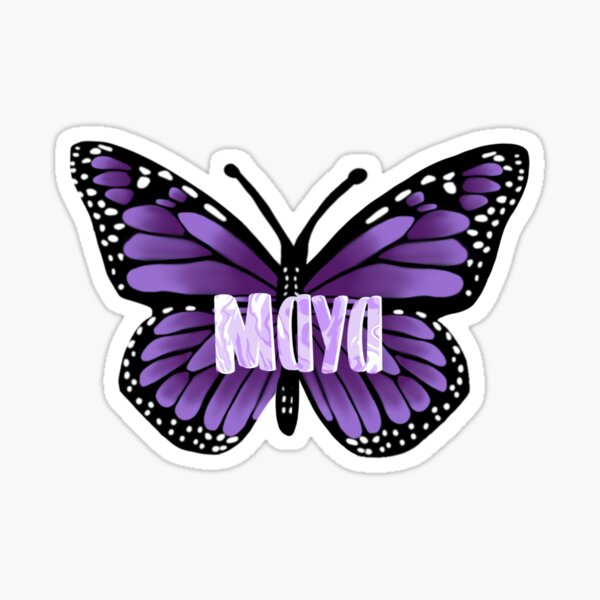 "Maya purple butterfly " Sticker by ArtbyAnkitha | Redbubble