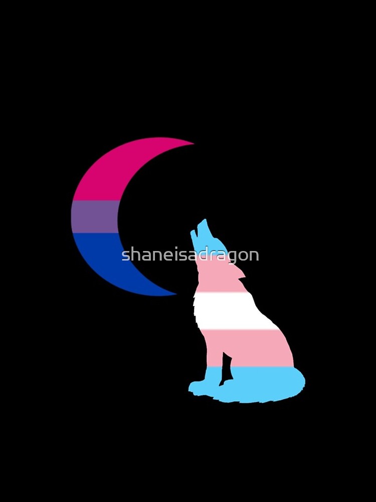 "Bi Trans Pride Wolf & Moon" iPhone Case for Sale by shaneisadragon ...