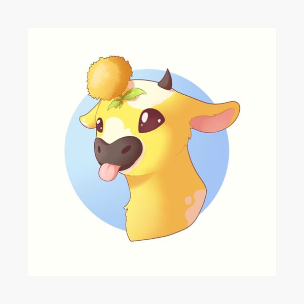 "Minecraft Moobloom / Dandelion Cow" Art Print for Sale by MiaChanz ...