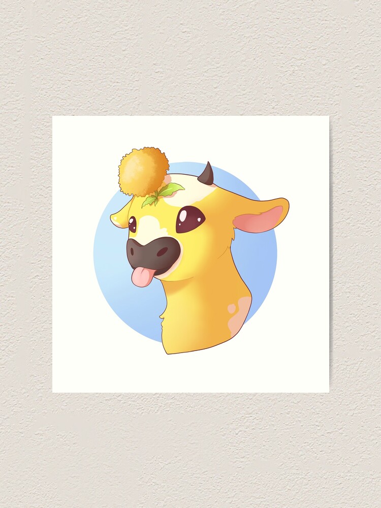 "Minecraft Moobloom / Dandelion Cow" Art Print for Sale by MiaChanz ...