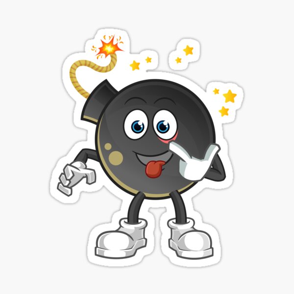 "Smiling cute little Bomb" Sticker for Sale by kalud-zoldyck | Redbubble