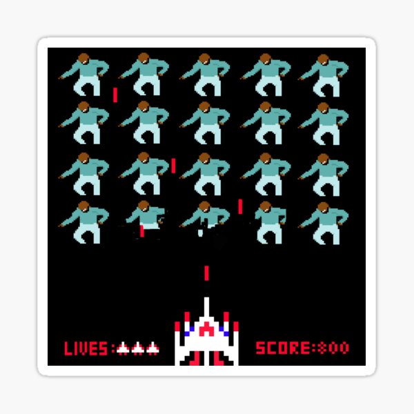 "Space Invaders Meets Drake" Sticker for Sale by falconloverxxxx ...