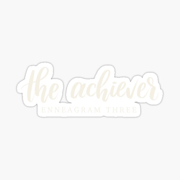 "The achiever enneagram 3 white" Sticker by constancelim | Redbubble