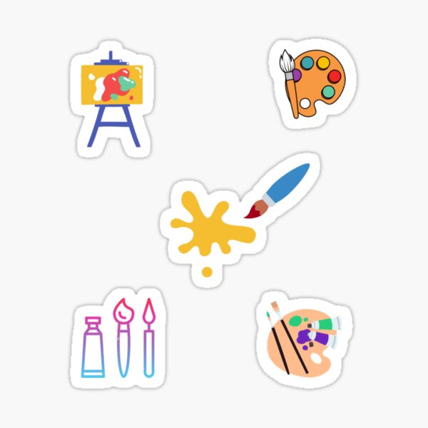 "Cute artist sticker combo pack" Sticker by avinash-4321 | Redbubble