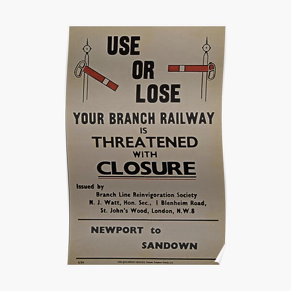 "Vintage Railway closure campaign poster" Poster for Sale by ...