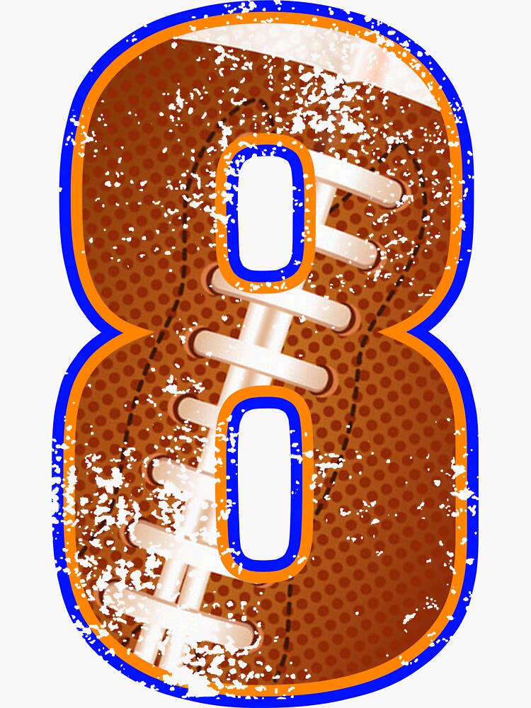 "American Football Player Number Eight" Sticker for Sale by autlu ...