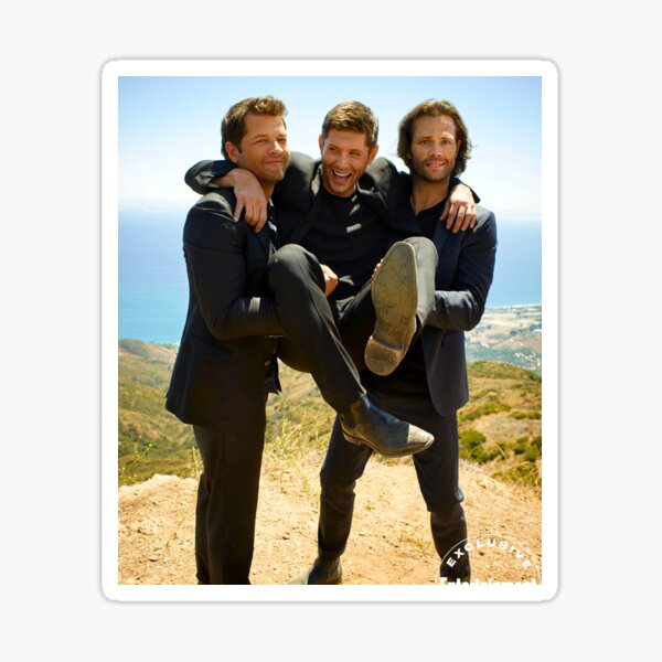 "Jared, jensen and misha " Sticker for Sale by caitlinwashere | Redbubble
