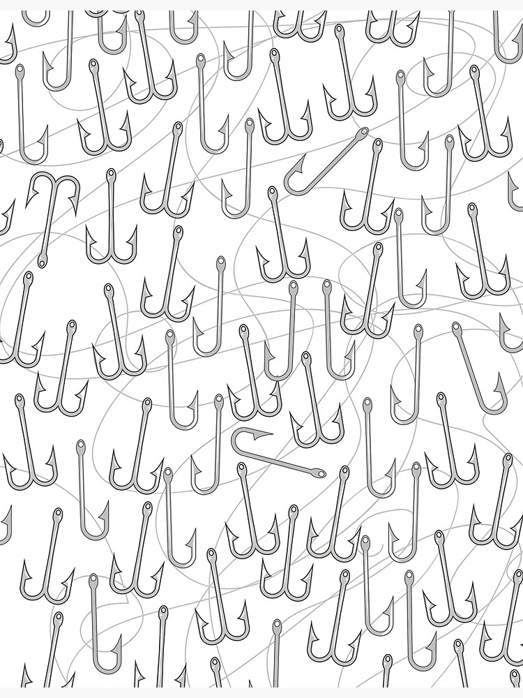 "Fishing hooks" Poster by vectorwebstore | Redbubble