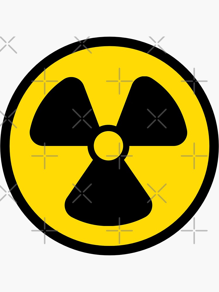 "Nuclear symbol " Sticker for Sale by RIZ346 | Redbubble