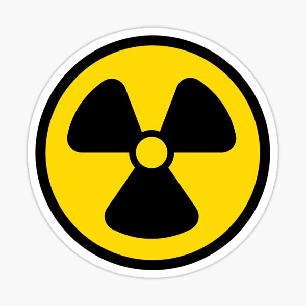 "Nuclear symbol " Sticker for Sale by RIZ346 | Redbubble