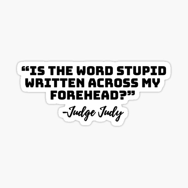 "Judge Judy" Sticker for Sale by Beeffervescent | Redbubble