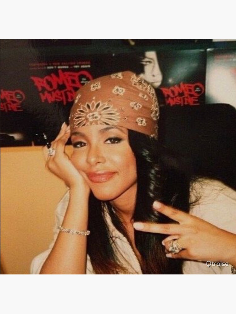 "Aaliyah Iconic Moment chilling peace sign romeo must die " Sticker by ...