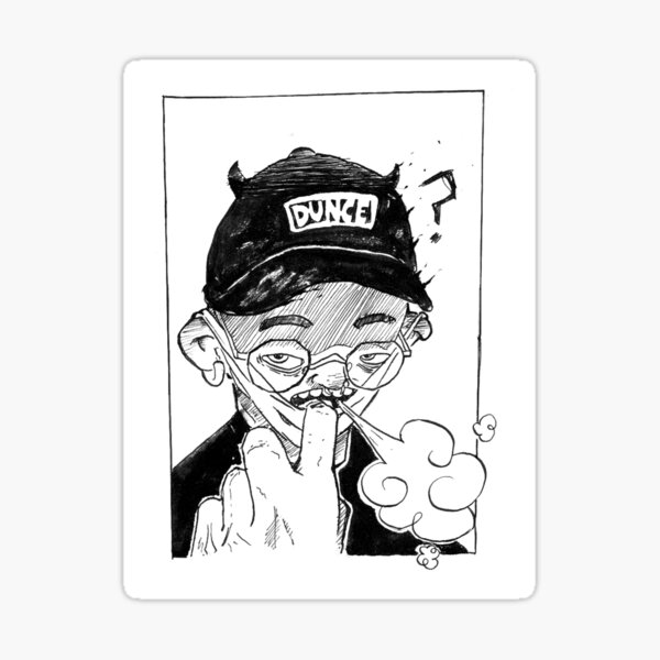 "Dunce by @JakeSetRadio Inktober 2020" Sticker for Sale by ...