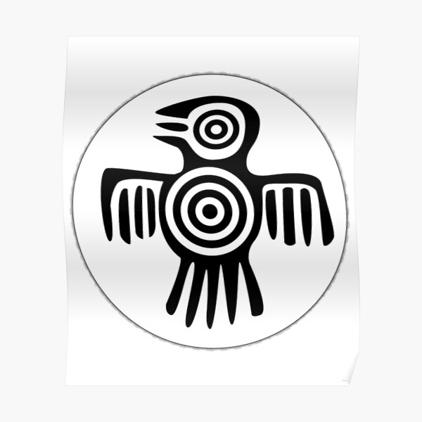 "Aztec symbol bird" Poster for Sale by BlueSkiesDesign | Redbubble