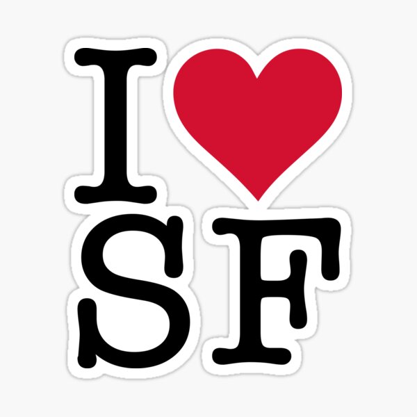 "I love San Francisco!" Sticker for Sale by artpolitic | Redbubble