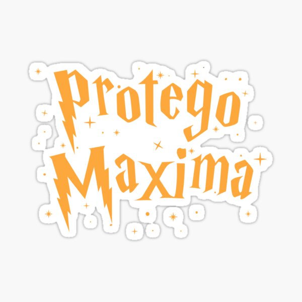"Protego Maxima" Sticker by DocGrasshopper | Redbubble