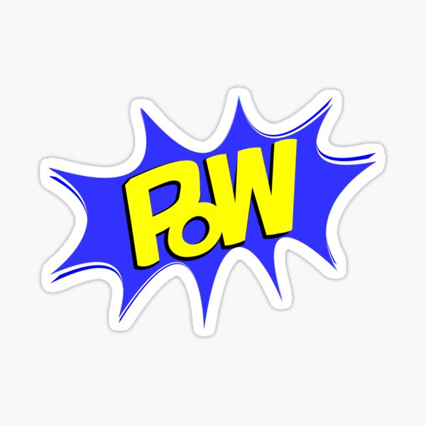 "Pow" Sticker for Sale by SpitsPixels | Redbubble