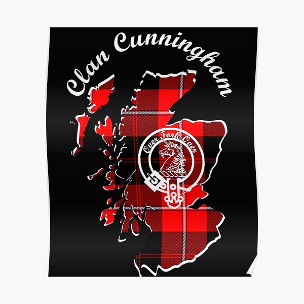 "Clan Cunningham Scotland Map Crest" Poster by ljrigby | Redbubble