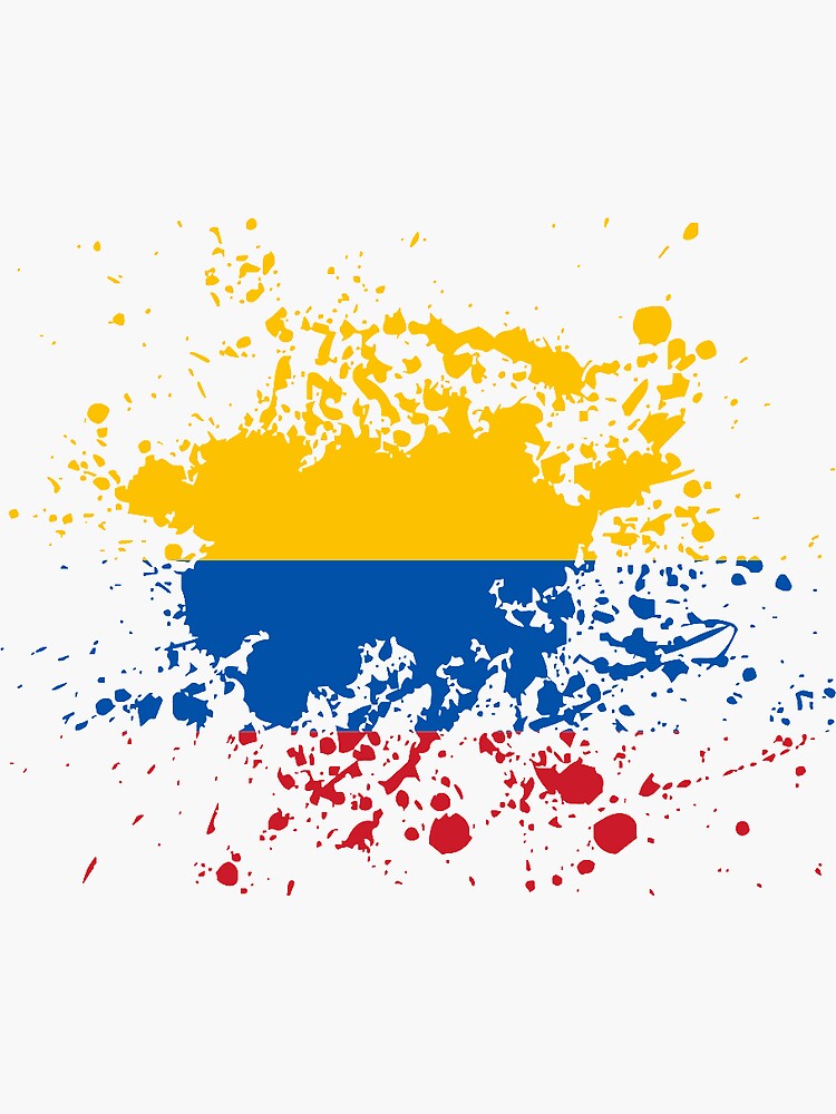"Paint Splatter Flag of Colombia" Sticker for Sale by pdgraphics ...