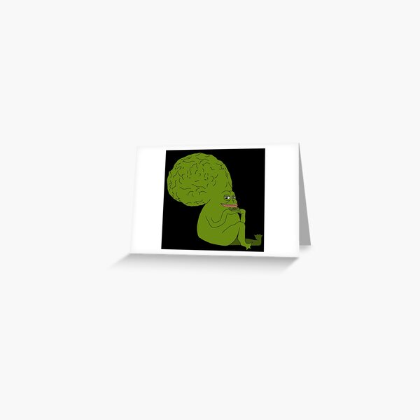 "Pepe the frog meme big brain" Greeting Card by Omeris | Redbubble