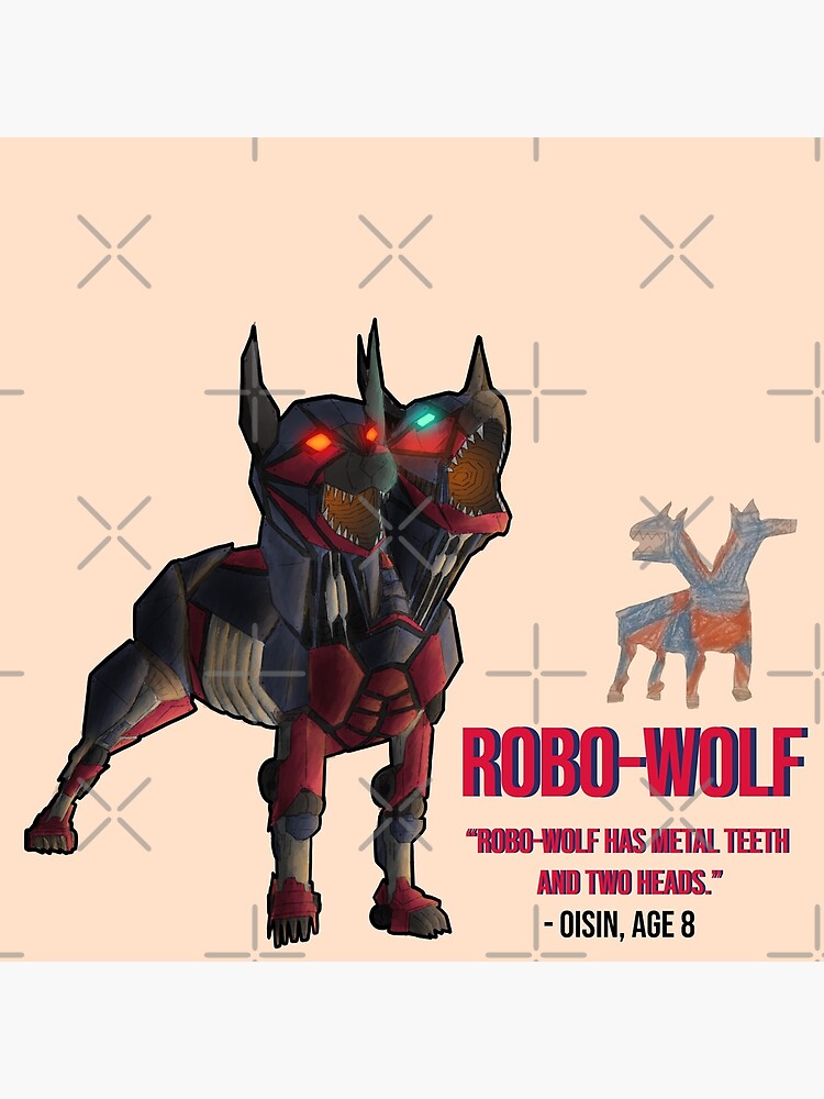 Lámina fotográfica «"Robo-Wolf" - Dibujo de un niño transformado, Obra ...