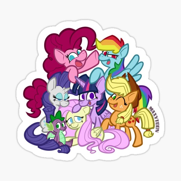 "MLP Mane 6" Sticker by Maxytoon | Redbubble