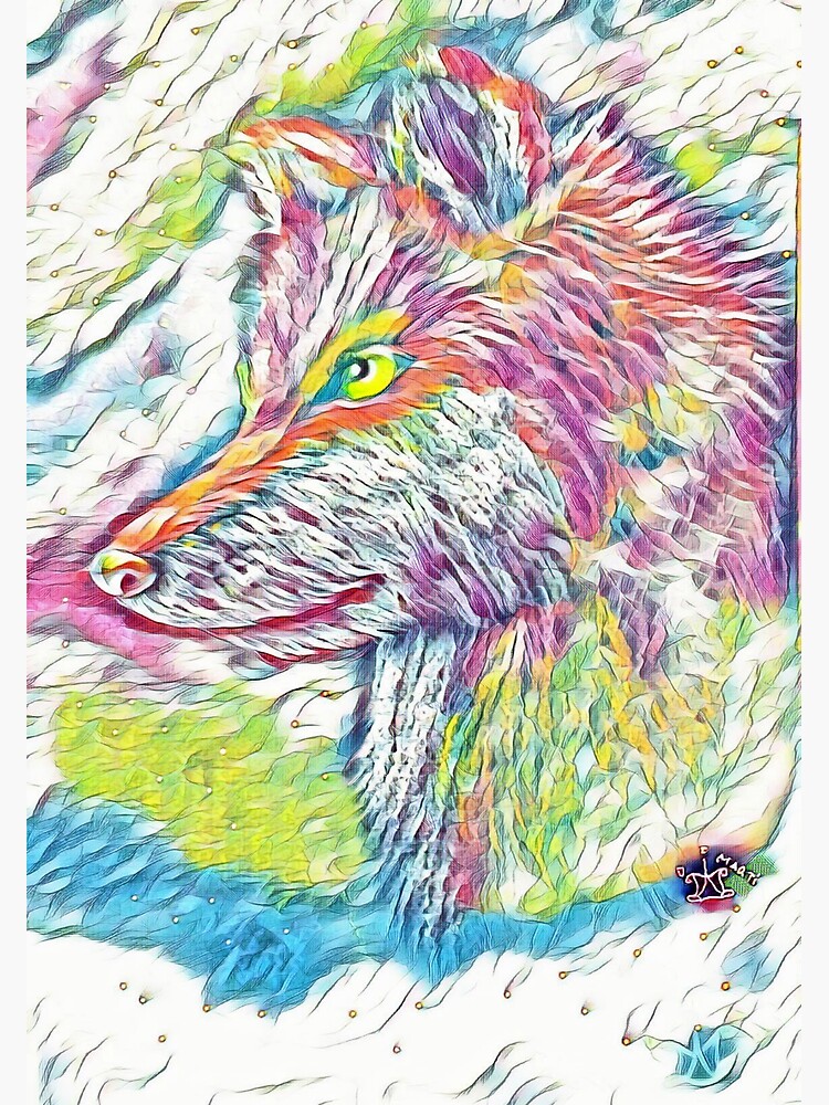 "Spring Wolf Digital Art" Poster by DimmiJMarti | Redbubble