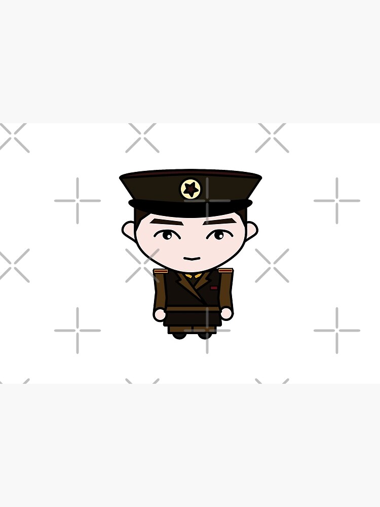 "[CRASH LANDING ON YOU] Captain Ri Military Chibi Sticker | Crash ...