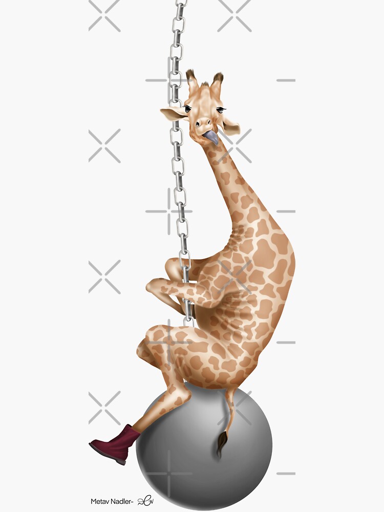 "giraffe pop star animal celebrities" Sticker for Sale by MetavNadler ...